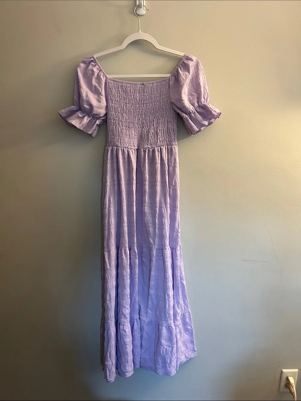 SHEIN | Dresses | Lavender Puff Sleeve Maxi Dress | Poshmark